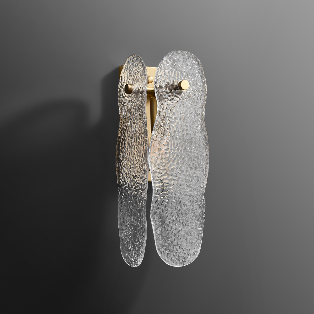 Wall sconce glass with Water Ripple Modern 1-Light