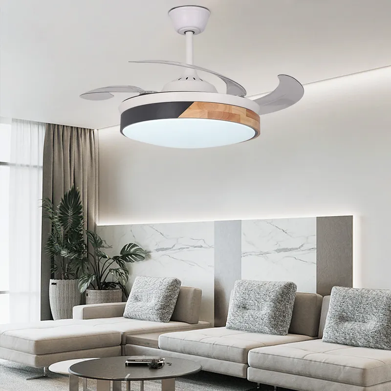 Dimmable Ceiling Fans Contemporary Nordic LED light and fans