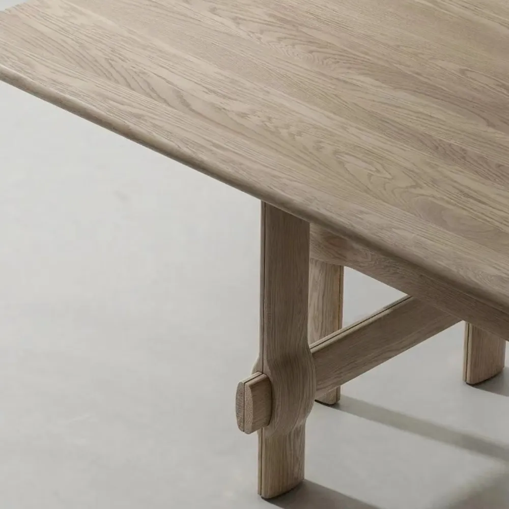 Rectangle Dining Table – Solid Wood Mid Century Modern Table