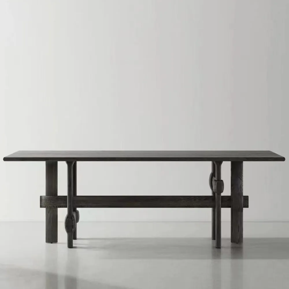 Rectangle Dining Table – Solid Wood Mid Century Modern Table